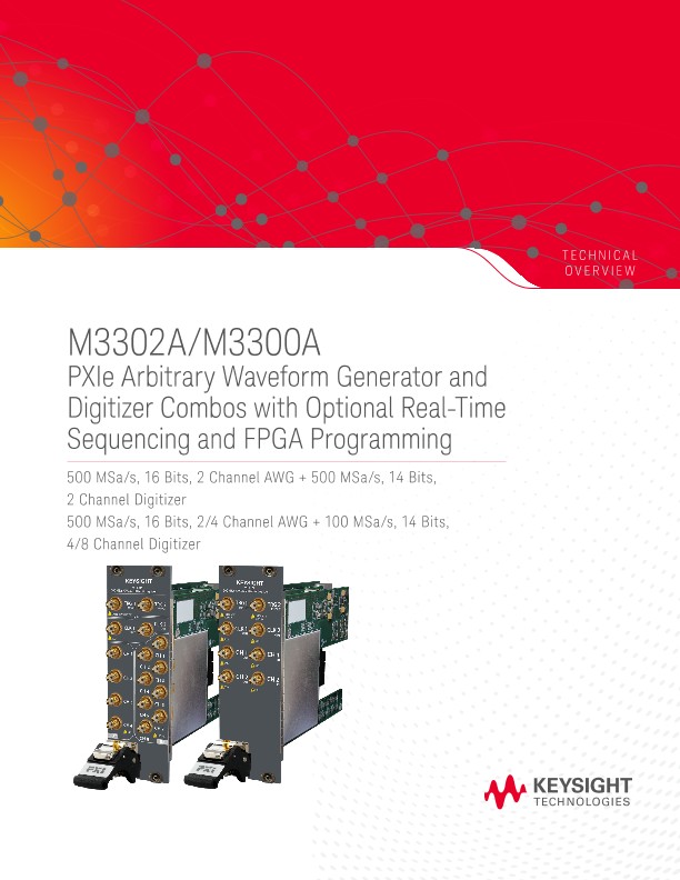 M3302A/M3300A PXIe Arbitrary Waveform Generator and Digitizer Combos with Optional Real-Time ...
